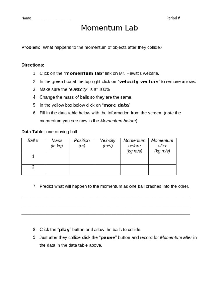 Shlok. Dubey (EISB-BA153) - Momentum Lab (4892) | PDF | Momentum ...