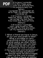 I Surrender All Lyrics | PDF