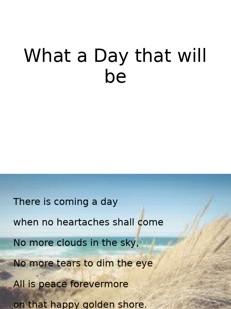 What A Day That Will Be | PDF