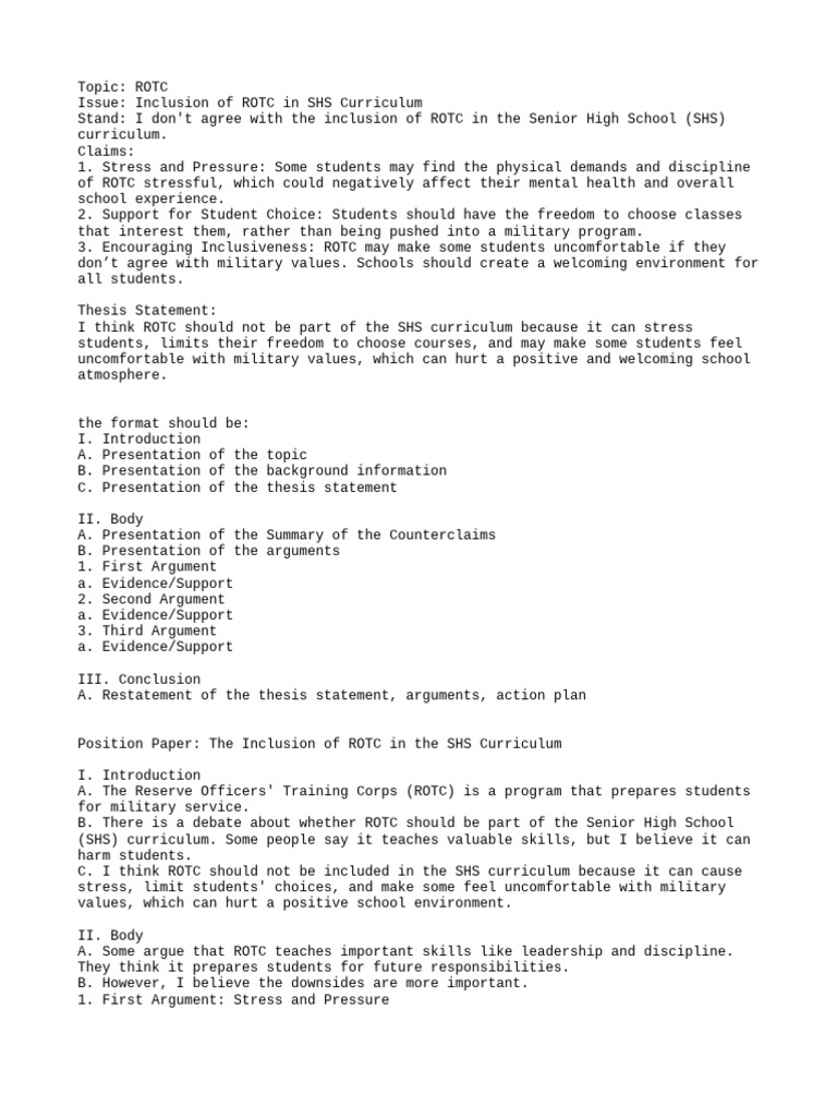 ROTC | PDF | Curriculum | Reserve Officers' Training Corps