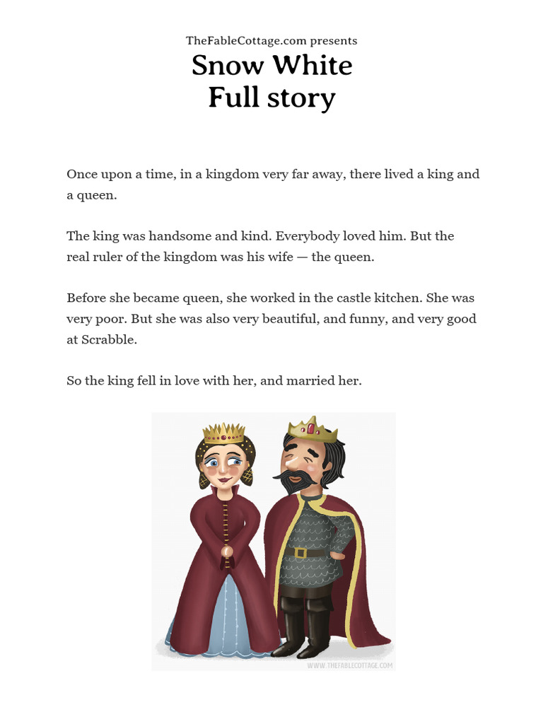 Snow White (Text, Audio + Video) | PDF | Snow White