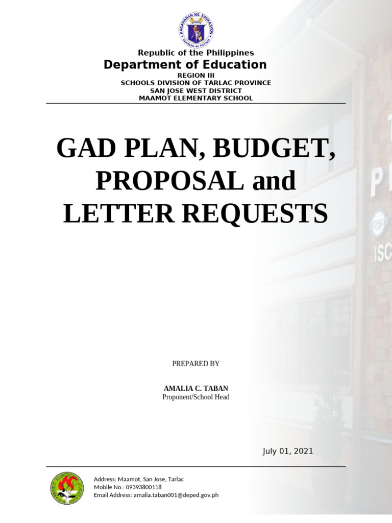 Corrected Gad Proposal BP 400 With HGDG Vaccine | PDF | Gender Equality | Gender Studies