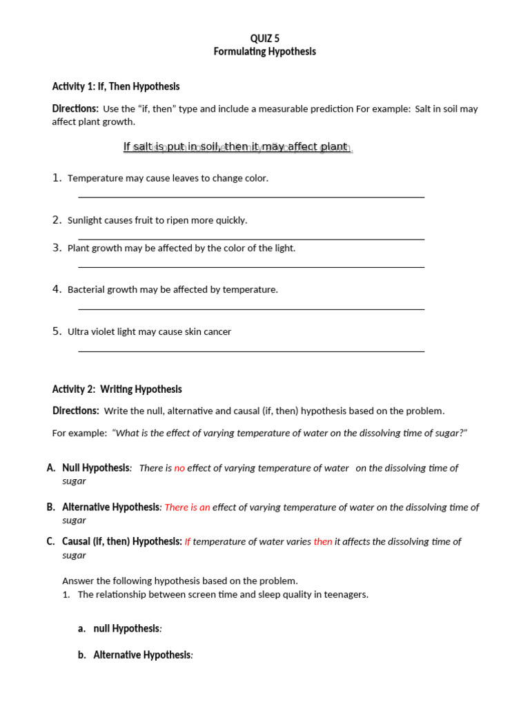 Formulating Hypotheses Guide | PDF | Hypothesis | Causality