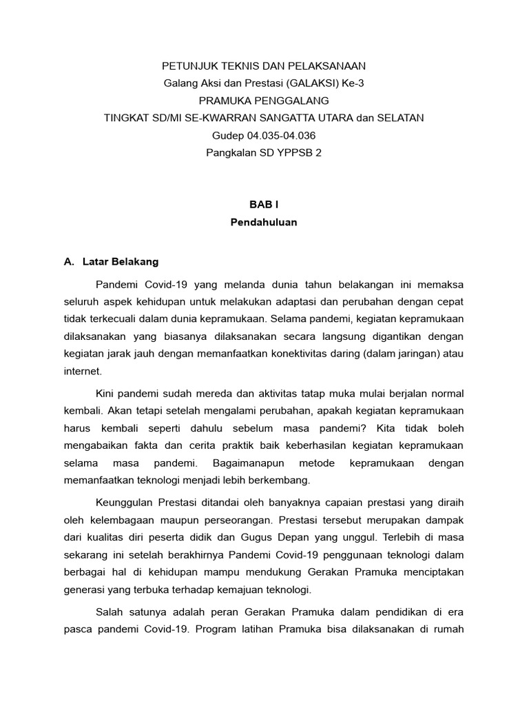 Juknis LCT Galaksi Tahun 2023 | PDF