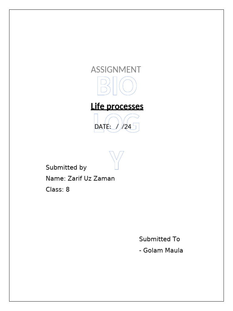 Biology - Life Processes | PDF | Cell (Biology) | Enzyme