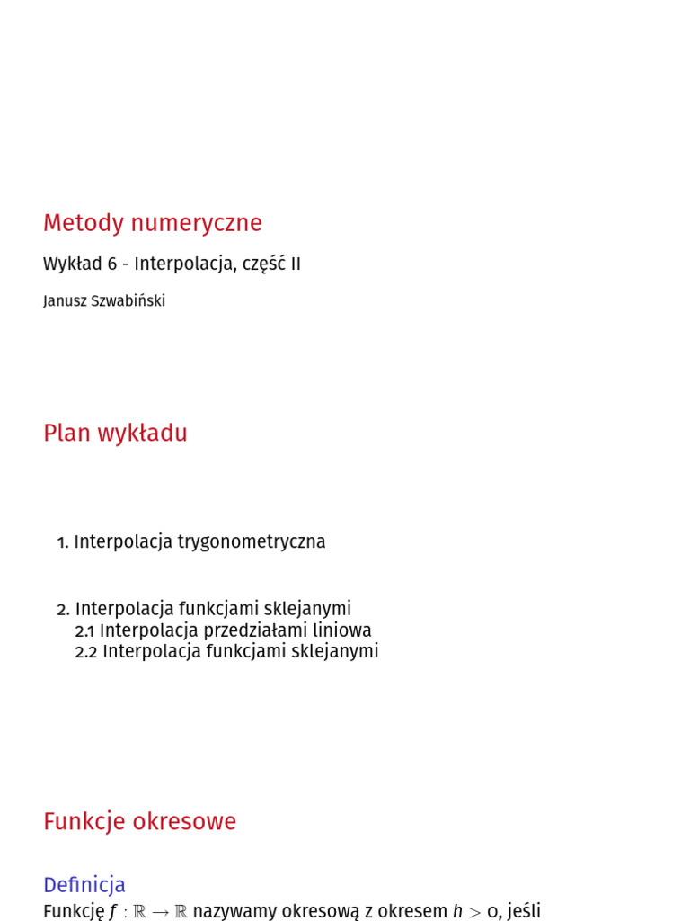Wyklad NR 5 Metody Numeryczne | PDF