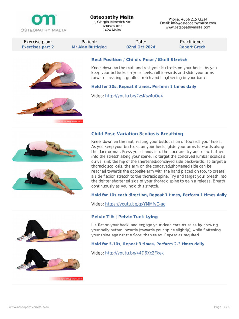 Exercises Part 2 02-10-2024 | PDF | Pelvis | Abdomen