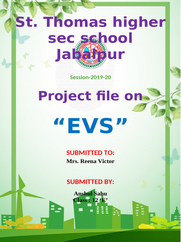 EVS Project File - St. Thomas School | PDF