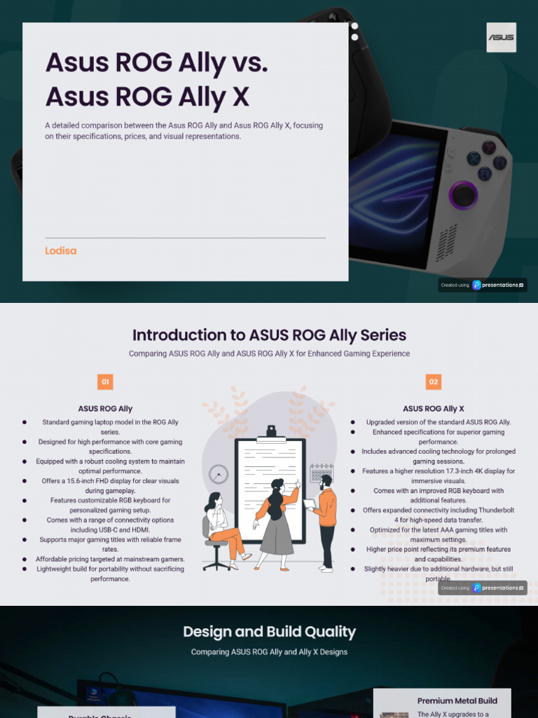 Comparison of Asus ROG Ally and Asus ROG Ally X | PDF