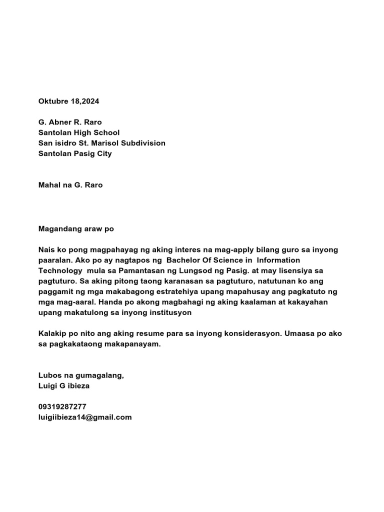 Beige Simple Instructional Liham NG Pagbibitiw - 20241020 - 230716 ...