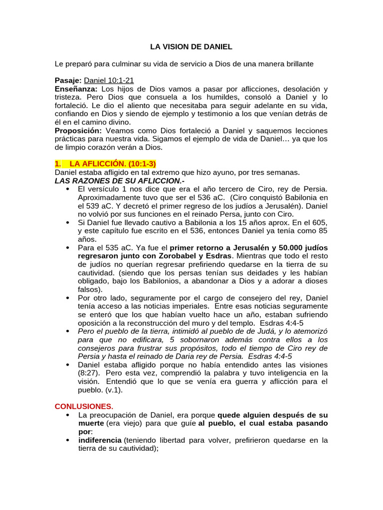 La Vision de Daniel | PDF | Dios | Ciro el Grande