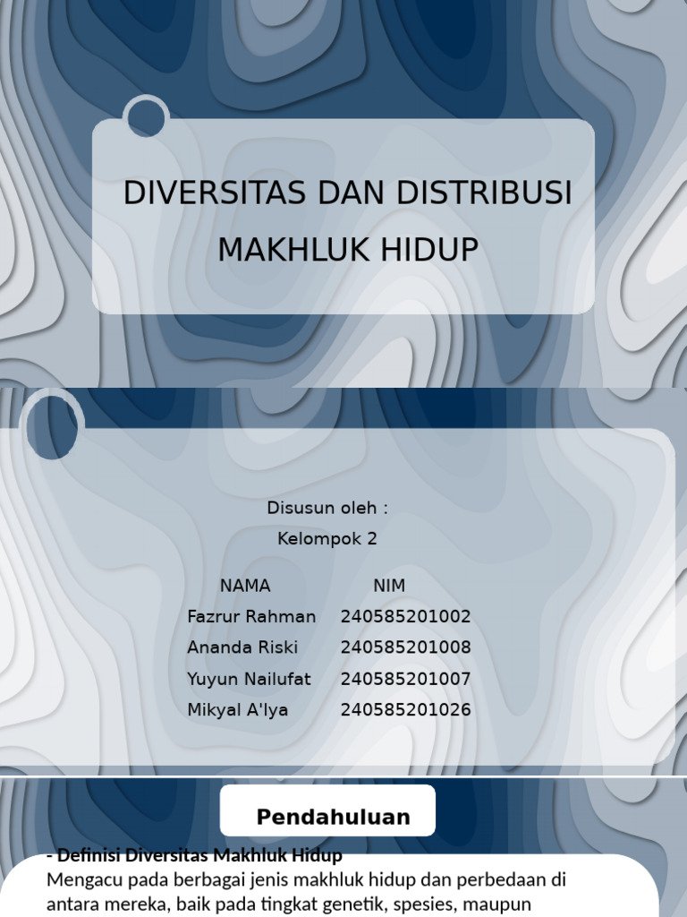 Diversitas Dan Distribusi Makhluk Hidup | PDF