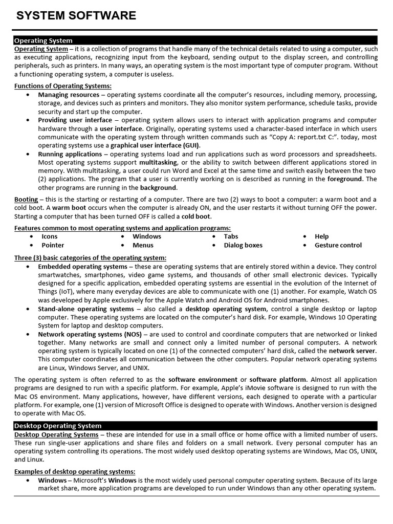 05 System Software | PDF | Operating System | Linux