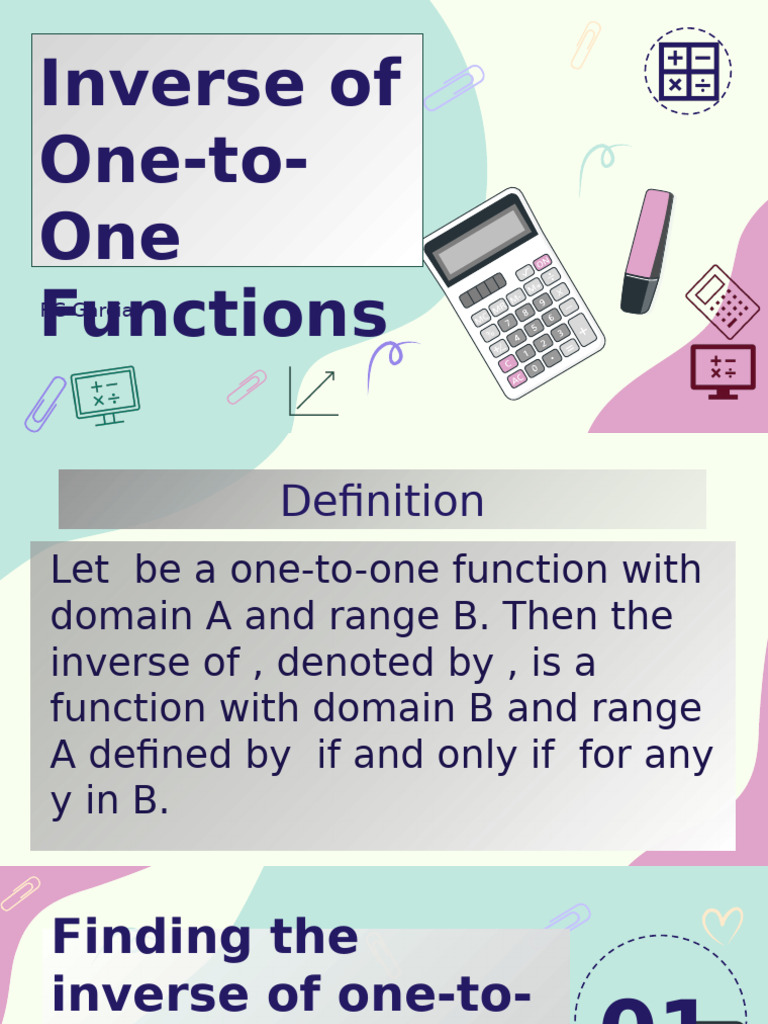 Inverse of One To One Functions Logarithms | PDF