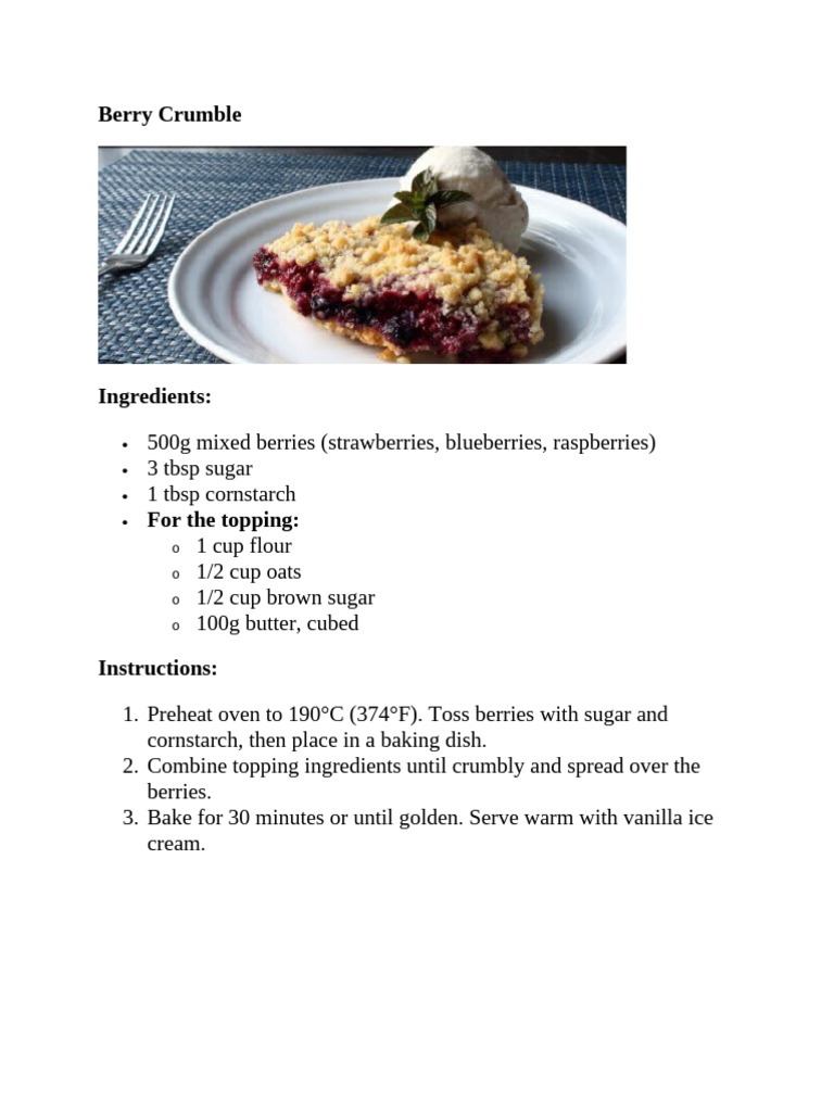 Berry Crumble | PDF