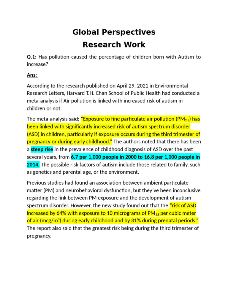 Global Perspectives | PDF