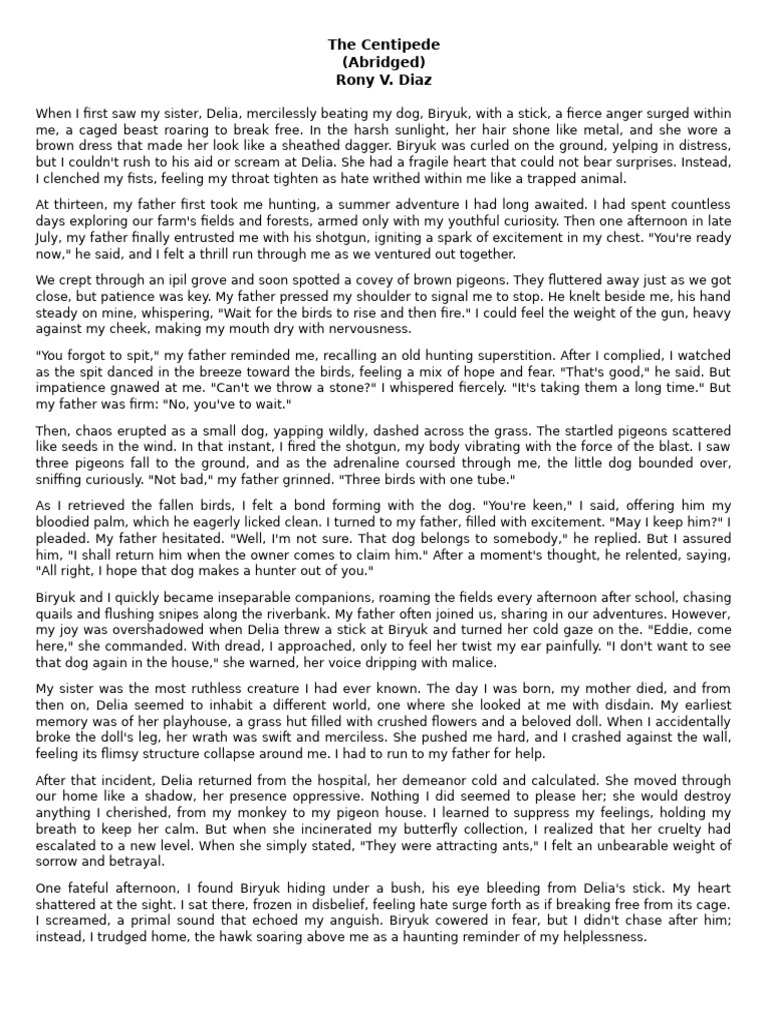 The Centipede | PDF