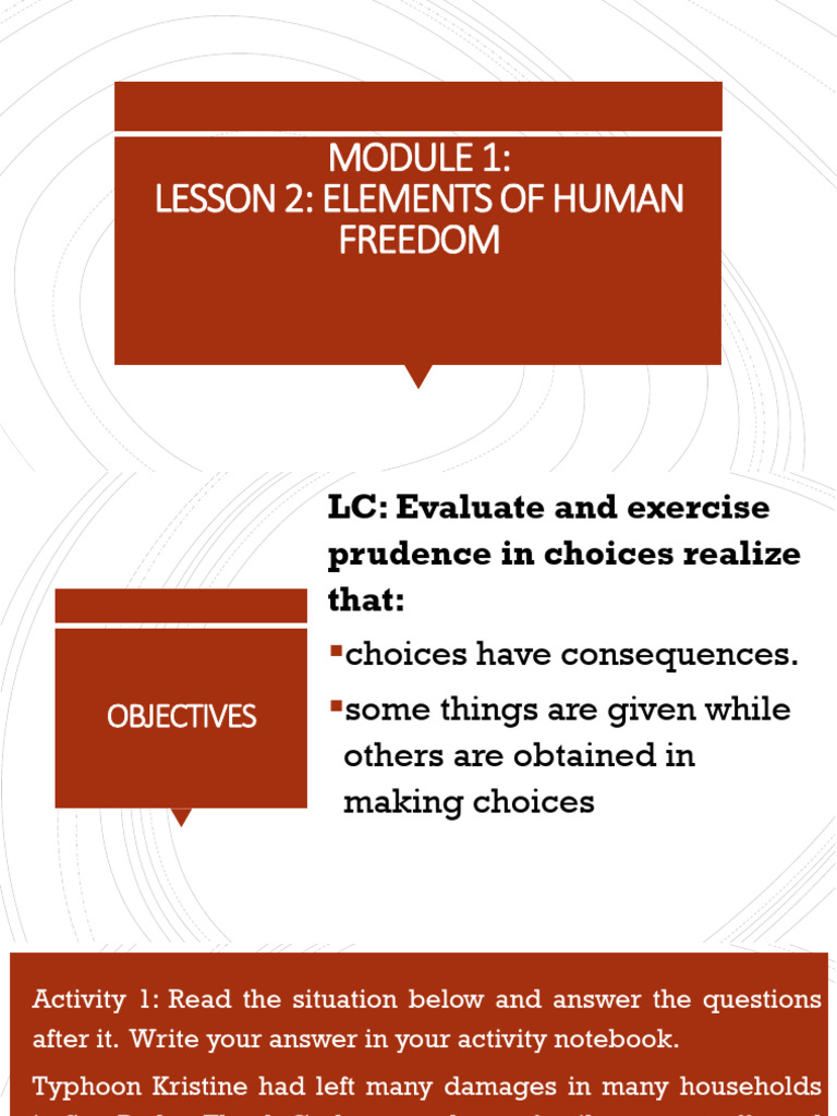 Philo Lesson 4 Q2 | PDF | Reason | Free Will