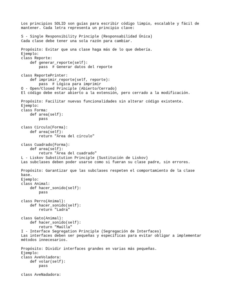 Los Principios SOLID | PDF