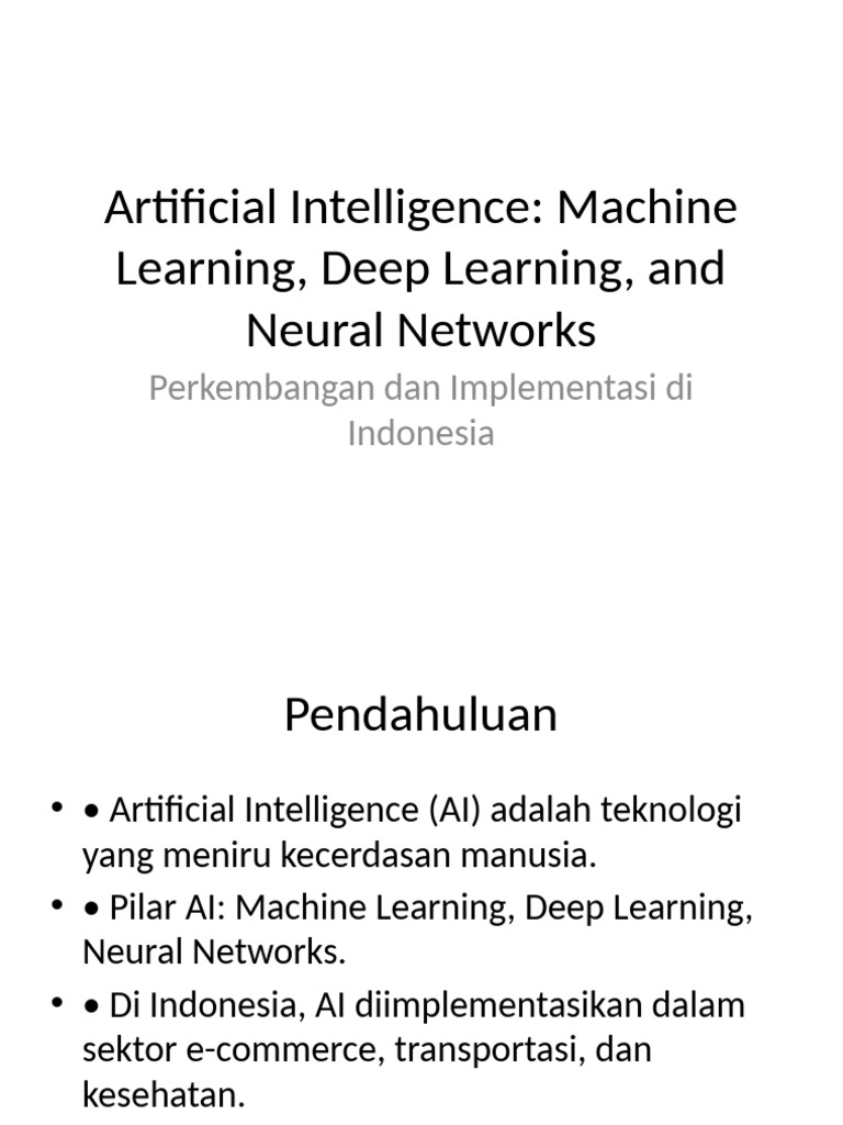 Ai Machinelearning Presentation Pdf 