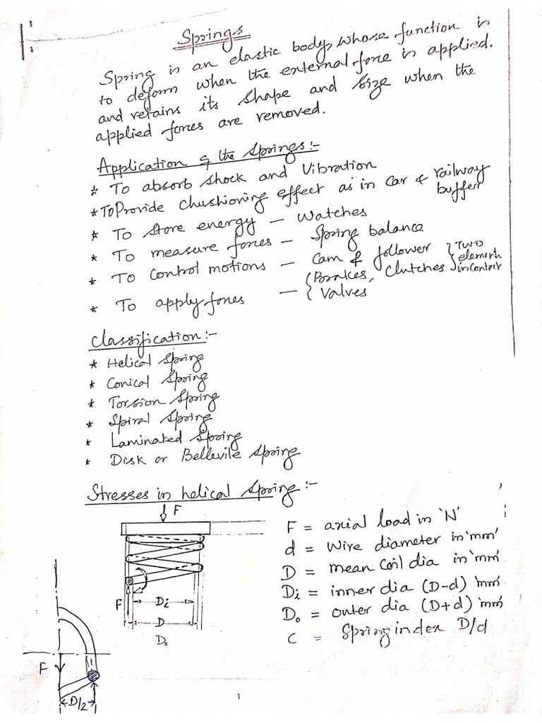 Springs Notes | PDF