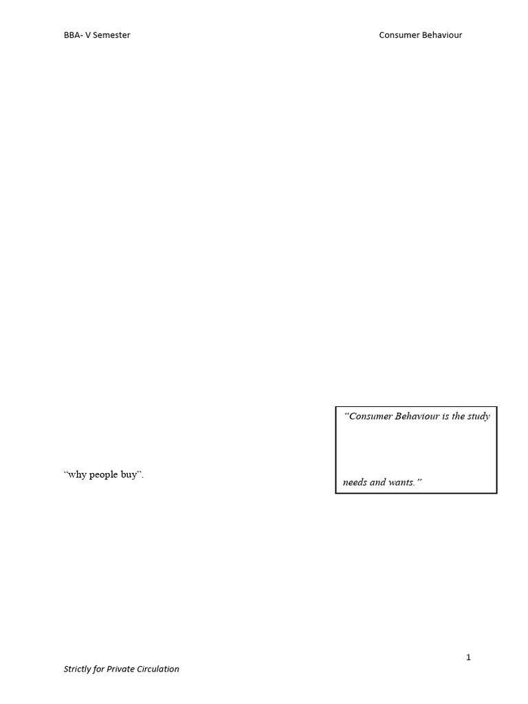 5th Sem Cb Module 1 Pdf Consumer Behaviour Behavior