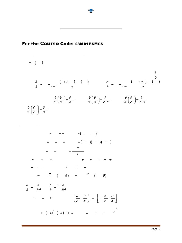 Calculus of Multi Variable | PDF | Derivative | Mathematical Analysis