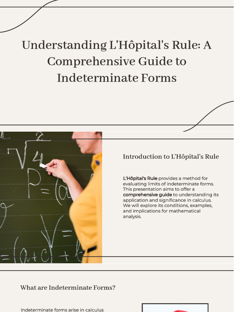 Slidesgo Understanding Lhopitals Rule A Comprehensive Guide To ...