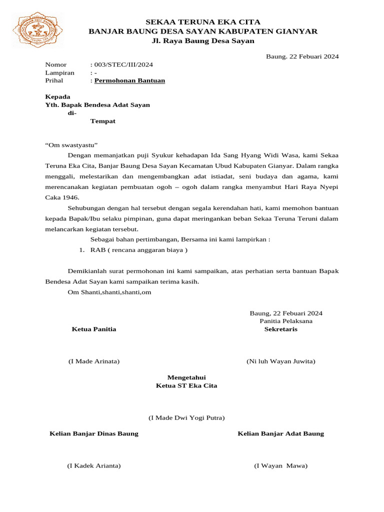 Surat Proposal | PDF