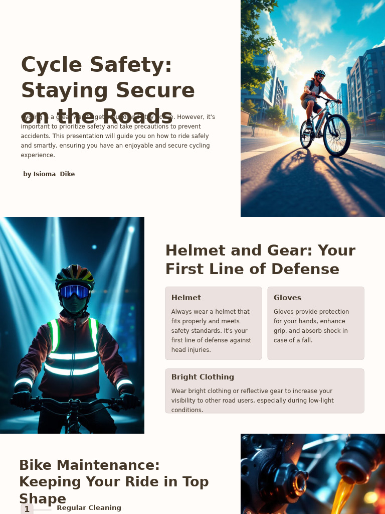 Cycle Safety Staying Secure On The Roads | PDF | Traffic | Road