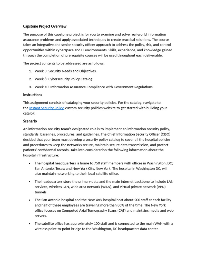 Capstone Project Overview | PDF | Security | Computer Security