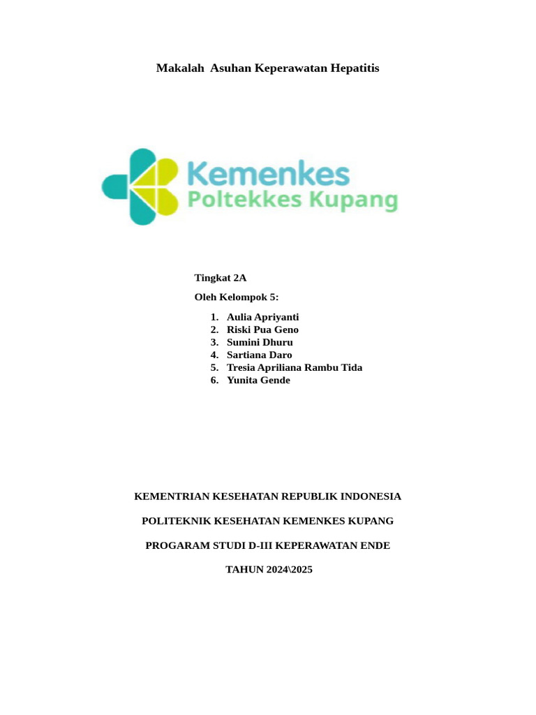 Makalah Asuhan Keperawatan Hepatitis Sumi | PDF
