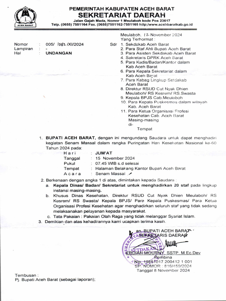 Undangan Senam Massal | PDF