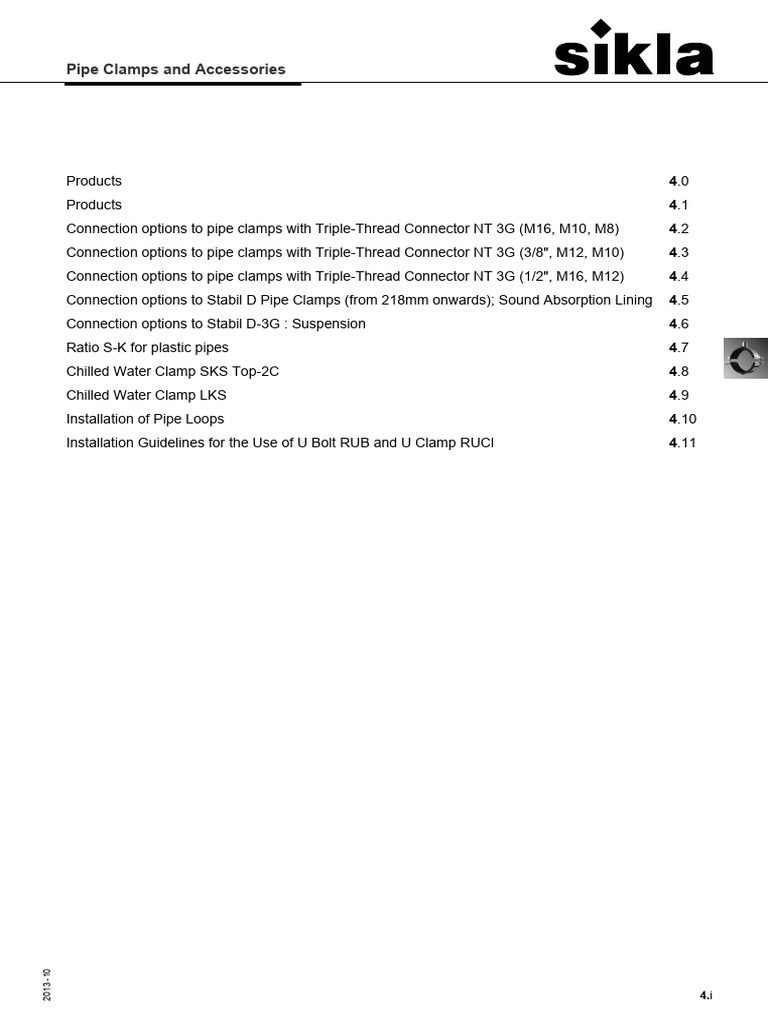 Pipe Clamp Installation Guide | PDF | Pipe (Fluid Conveyance) | Screw