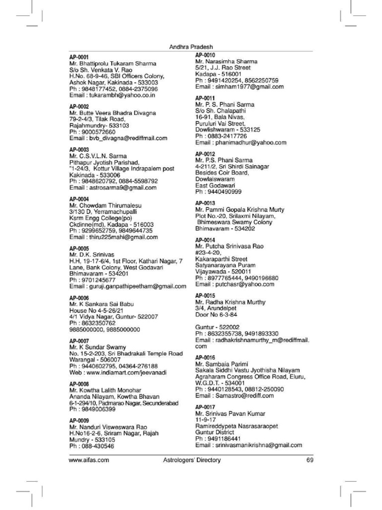 South Region Directory | PDF