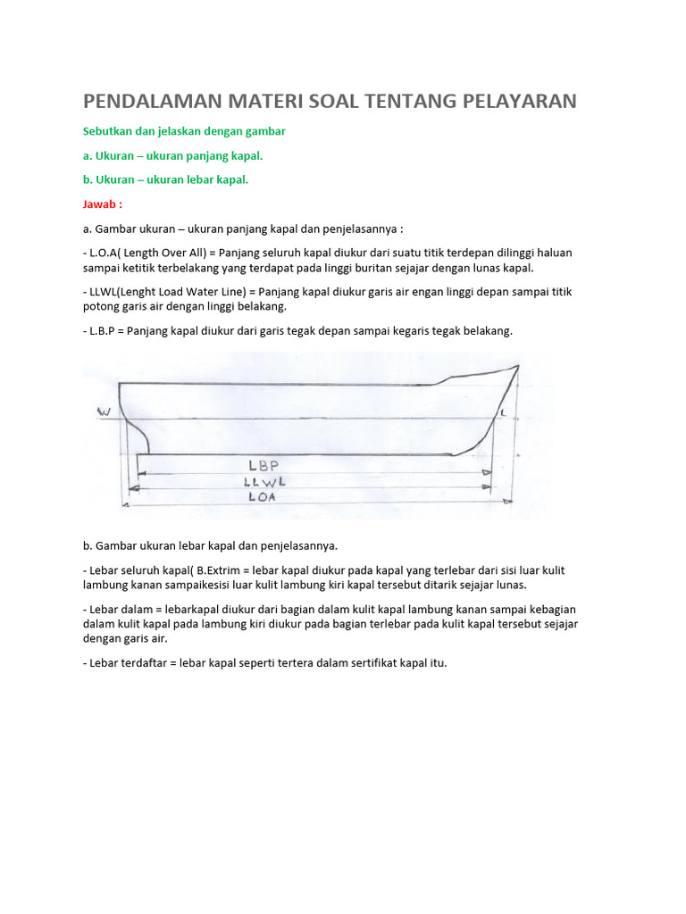 Pendalaman Materi Soal Tentang Pelayaran .. | PDF