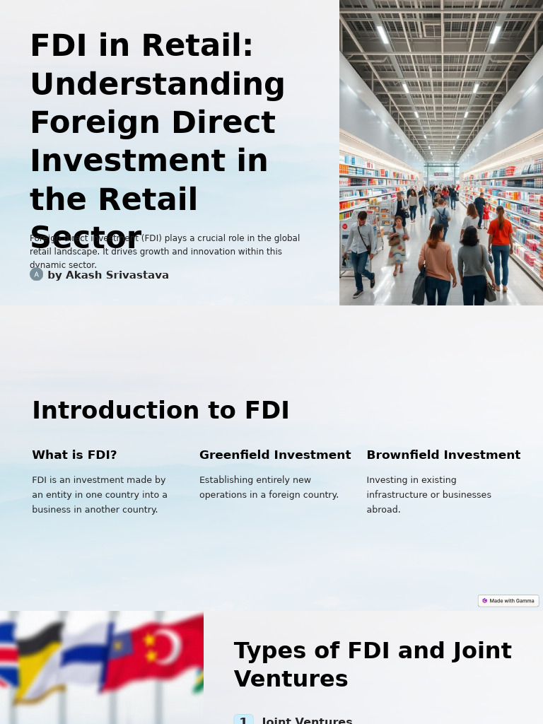 FDI in Retail Understanding Foreign Direct Investment in The Retail ...