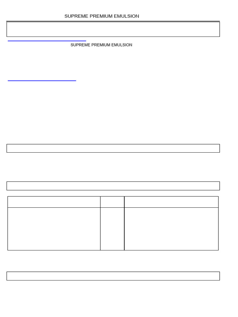 MSDS Supreme Premium Emulsion | PDF | Safety | Occupational Safety And ...