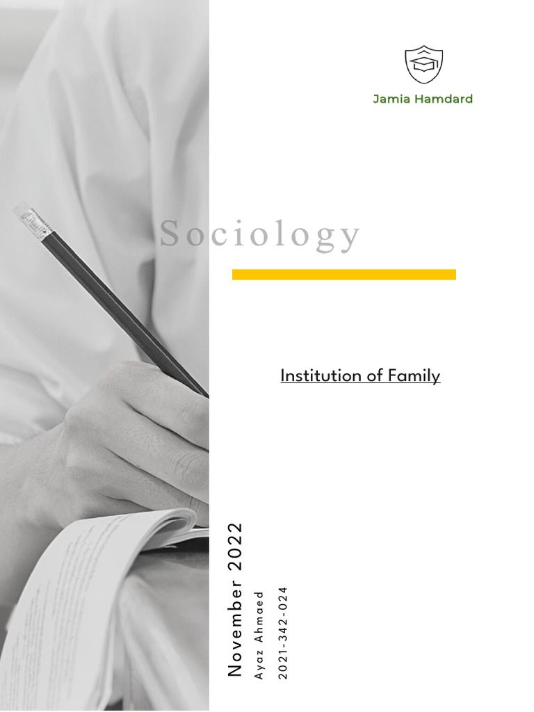 Sociology | PDF | Family | Marriage