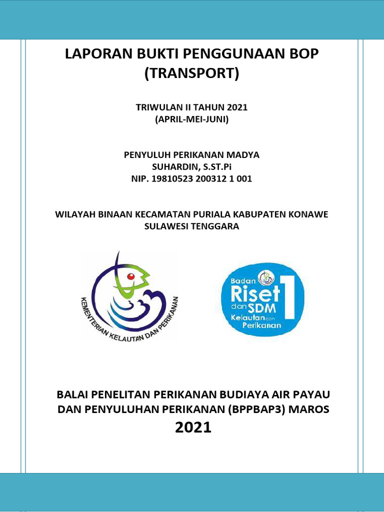 Laporan Bukti Penggunaan Bop | PDF