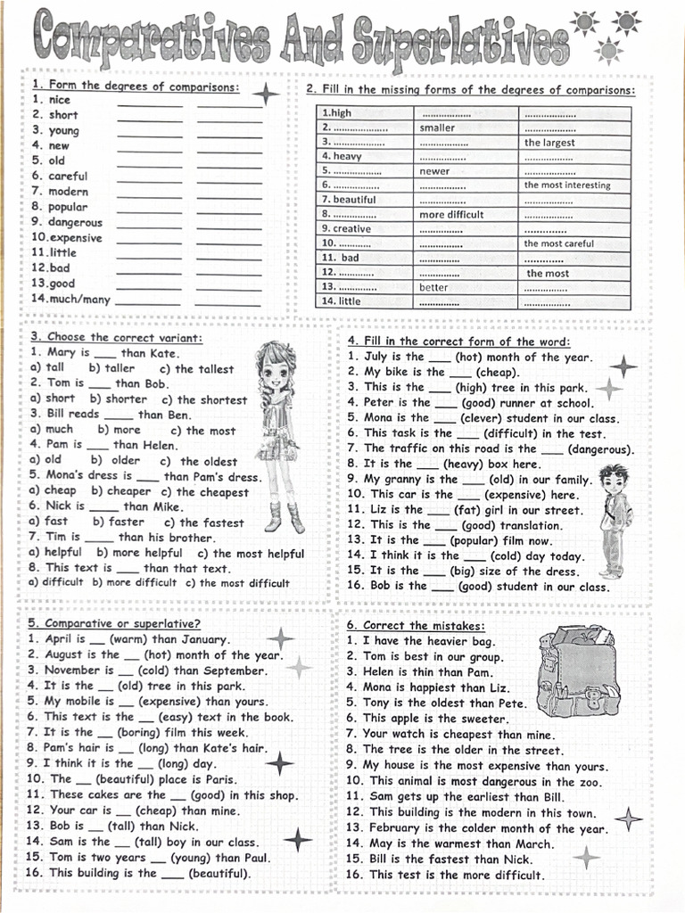 Form The Degrees of Comparisons | PDF