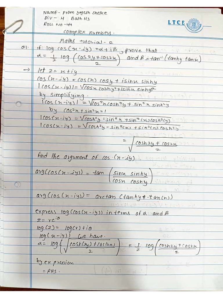 Maths Tutorial 2 | PDF