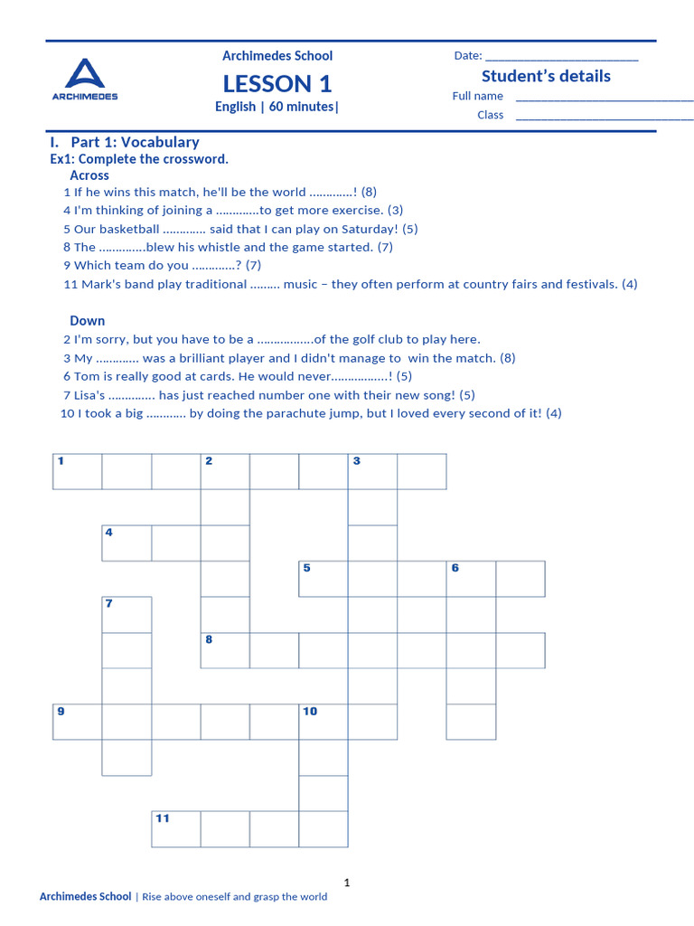 LESSON 1 Practice | PDF | Dances