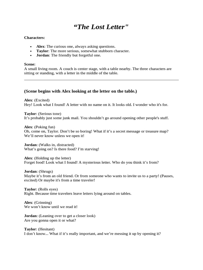 Mystery of the Lost Letter | PDF