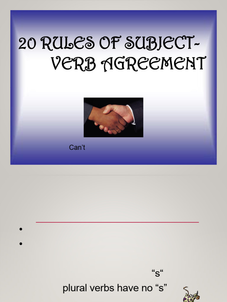 Subject Verb Agreement | PDF | Grammatical Number | Verb
