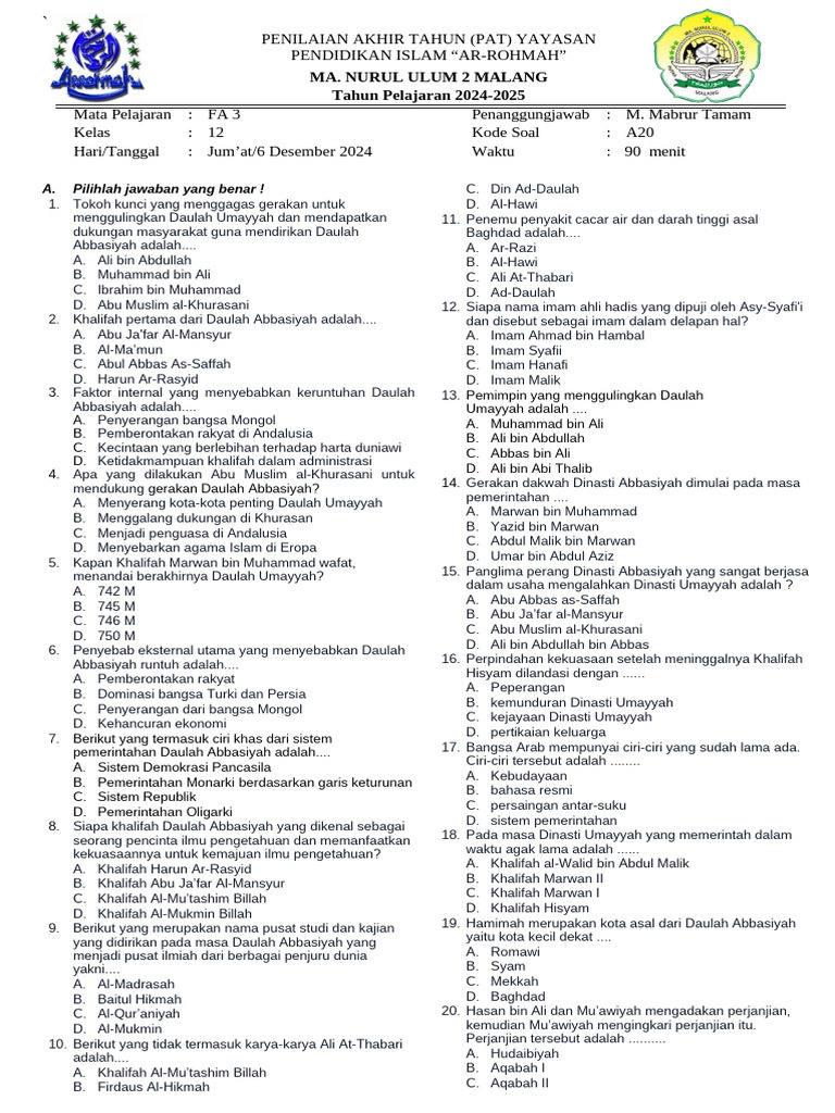 8 FA3 (Ganjil) | PDF