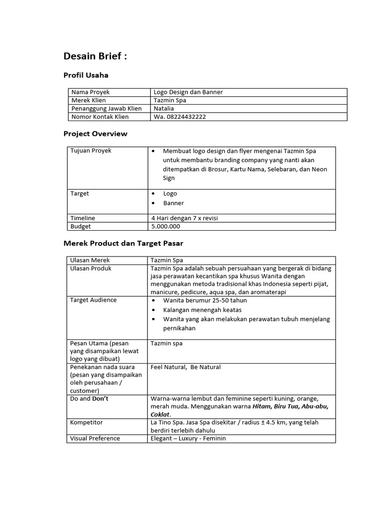 Desain Brief | PDF