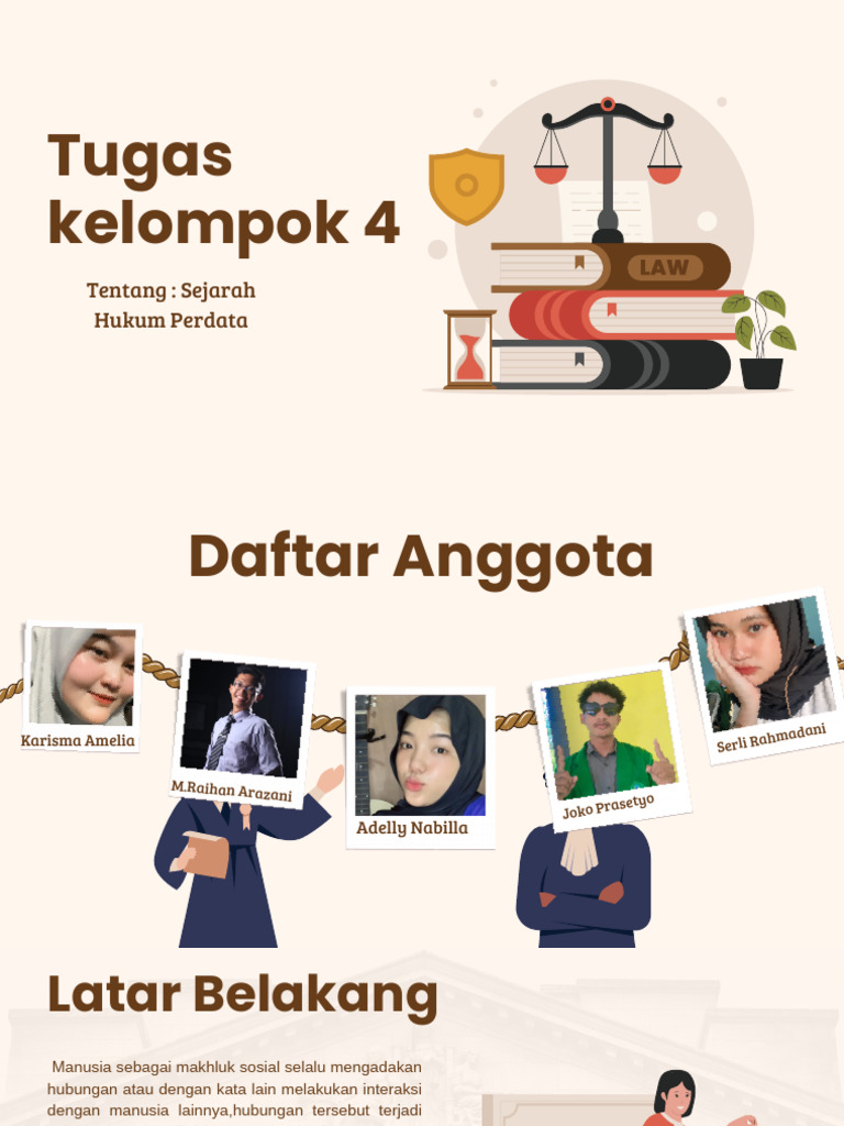 Kelompok 4 Sejarah Hukum Perdata | PDF