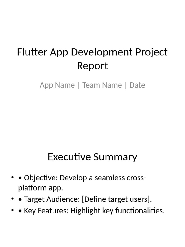 Flutter App Development Report | PDF