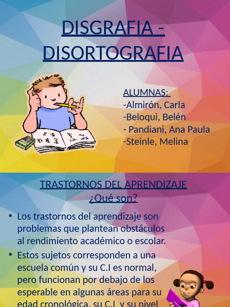 Disortografia. Disgrafia | PDF